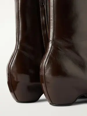 Khaite Sybil Leather Ankle Boots
