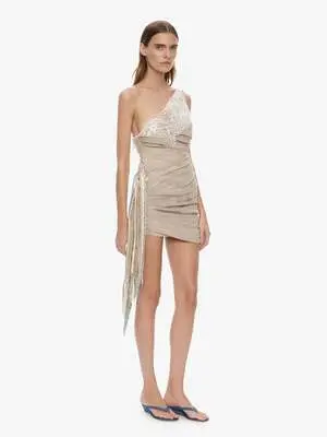 Christopher Esber Batiste Shoelace Mini Dress