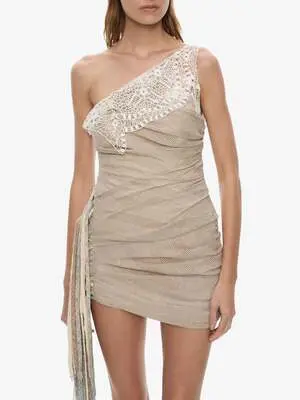 Christopher Esber Batiste Shoelace Mini Dress