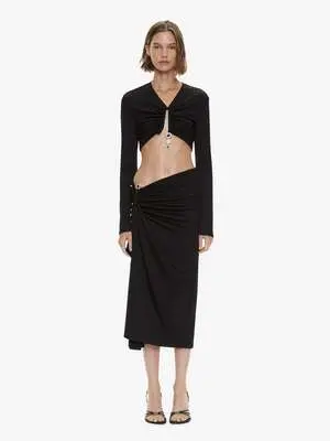 Christopher Esber Droplet Crystal Pendant Long Sleeve Top