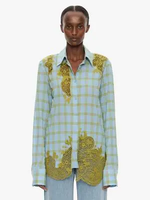 Christopher Esber Maya Embroidered Handkerchief Shirt - Blue