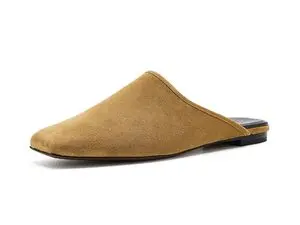 Vince Dakota Dress Flat Shoes Honey Suede - Brown