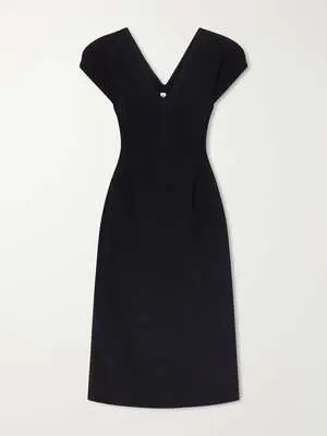 JIL SANDER Wool Midi Dress - Black
