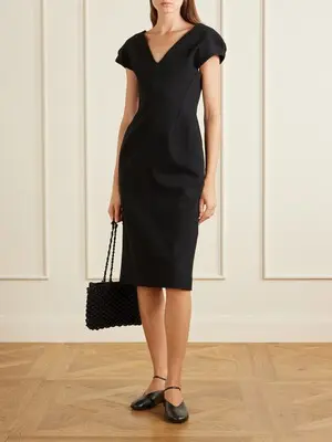 JIL SANDER Sleeveless Wool Midi Dress