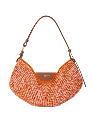Loewe Swing Medium Rafia Shoulder Bag - Orange