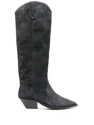 Isabel Marant Étoile Denvee Suede Leather Boots - Black