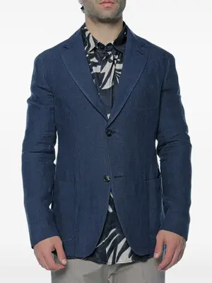 Emporio Armani Line Single-breasted Jacket - Blue