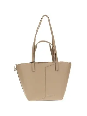 Emporio Armani Small Leather Tote Bag - Grey