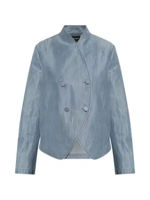 Emporio Armani Denim Blazer Jacket - Sky Blue