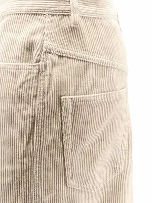 MARANT ETOILE Odalie Corduroy Maxi Skirt - Beige