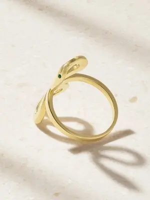 Ileana Makri 18-karat Emerald Snake Ring