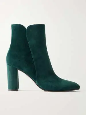 GIANVITO ROSSI 85 Suede Ankle Boots - Emerald