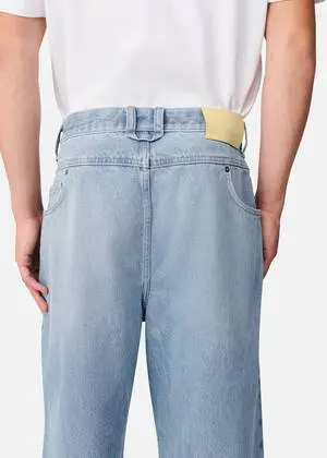 Axel Arigato Invert Relaxed Jeans In Light Wash Denim