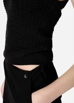 Axel Arigato Halter Crochet Tank - Black