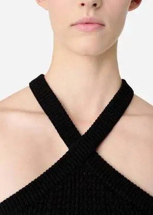Axel Arigato Halter Crochet Tank - Black