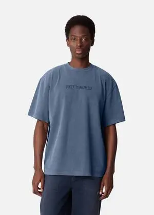 Axel Arigato Distort Washed T-shirt - Mid Blue