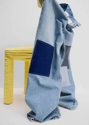 Axel Arigato Zine Embroidered Patch Jeans - Light Blue