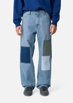 Axel Arigato Zine Embroidered Patch Jeans - Light Blue