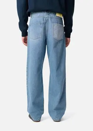 Axel Arigato Zine Embroidered Patch Jeans - Light Blue