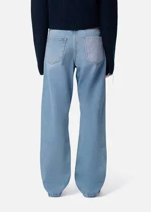 Axel Arigato Zine Embroidered Patch Jeans - Light Blue
