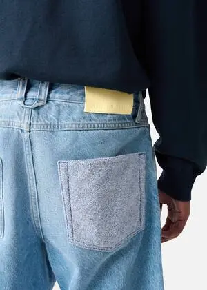 Axel Arigato Zine Embroidered Patch Jeans - Light Blue