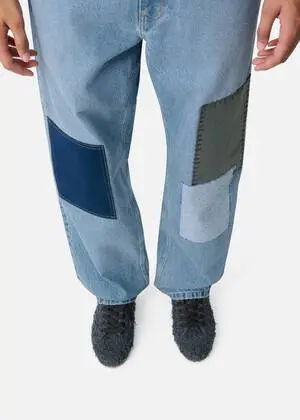 Axel Arigato Zine Embroidered Patch Jeans - Light Blue