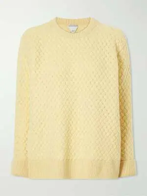 Bottega Veneta Intrecciato Wool Sweater - Yellow