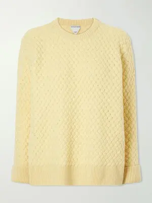 Bottega Veneta Intrecciato Wool Pullover - Yellow