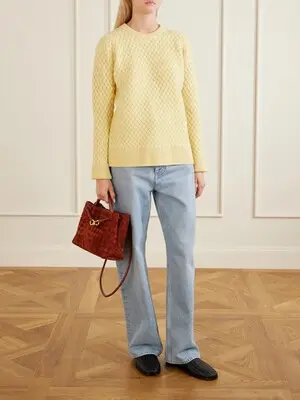 Bottega Veneta Intrecciato Wool-blend Sweater - Yellow