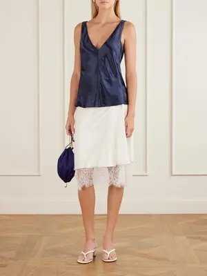 Maria Mcmanus Draped Satin Cami