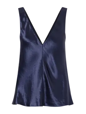 Maria Mcmanus Draped Satin Cami - Blue