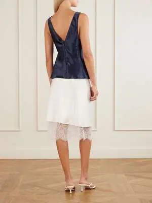Maria Mcmanus Draped Satin Cami