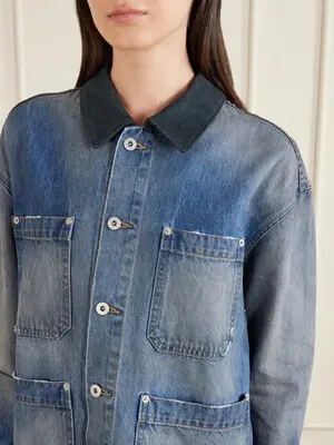 SLVRLAKE Worker Corduroy-trimmed Denim Jacket