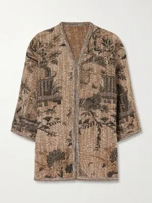 Etro Kesa Embroidered Bouclé Jacket - Neutrals