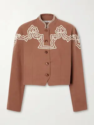 Alix Of Bohemia Clarke Clove Spur Cropped Jacket - Brown