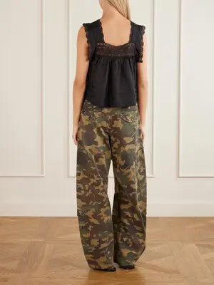 Citizens Of Humanity Mia Embroidered Ramie Blouse - Black