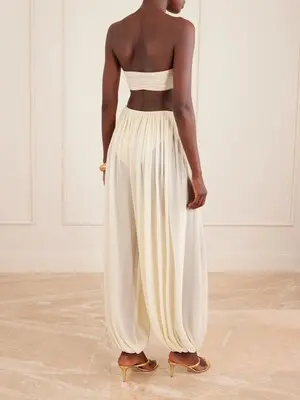 MAYGEL CORONEL Rosario Bandeau Top And Tapered Pants Set - White