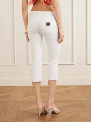 Dolce & Gabbana Mid-rise Straight-leg Capri Pants - White