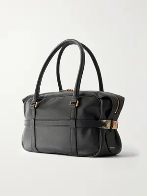 Burberry Embellished Leather Shoulder Bag - Black