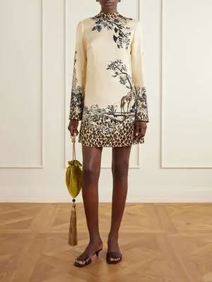 Etro Printed Satin Mini Dress