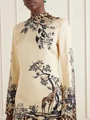 Etro Printed Satin Mini Dress