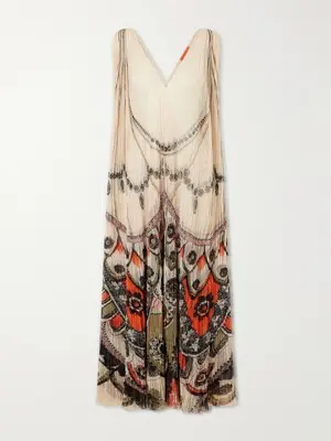 La DoubleJ Twirling Pleated Tulle Maxi Dress