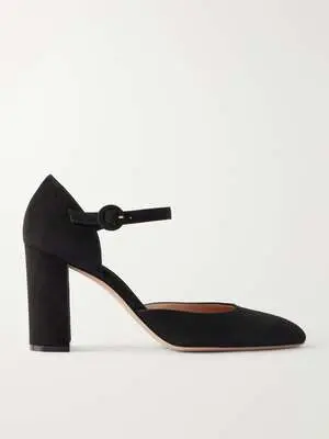 GIANVITO ROSSI 85 Suede Pumps - Black