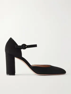 GIANVITO ROSSI 85 Suede Mary Jane Pumps