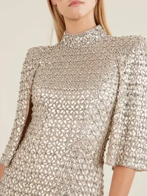 Jenny Packham Sedona Crystal-embellished Sequined Tulle Gown