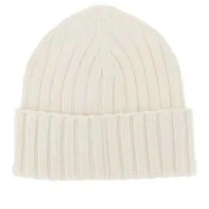 Moncler Wool Beanie Hat With Logo Patch