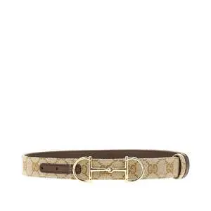 Gucci Reversible Belt With Horsebit Buckle - Brown