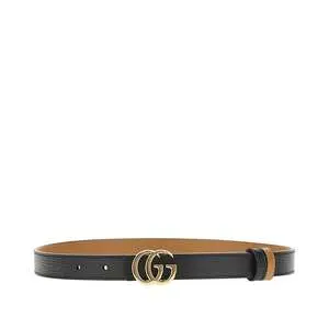 Gucci Gg Marmont Reversible Leather Belt - Black