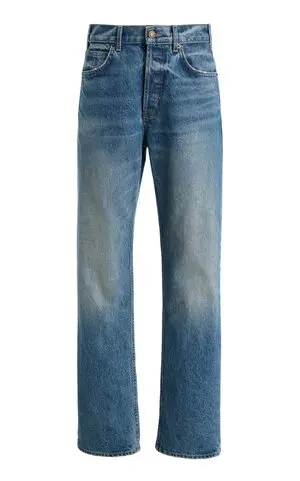NILI LOTAN Briana Rigid High-rise Straight-leg Jeans - Blue