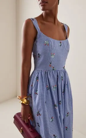 MARKARIAN Nara Sequined Cotton Midi Dress